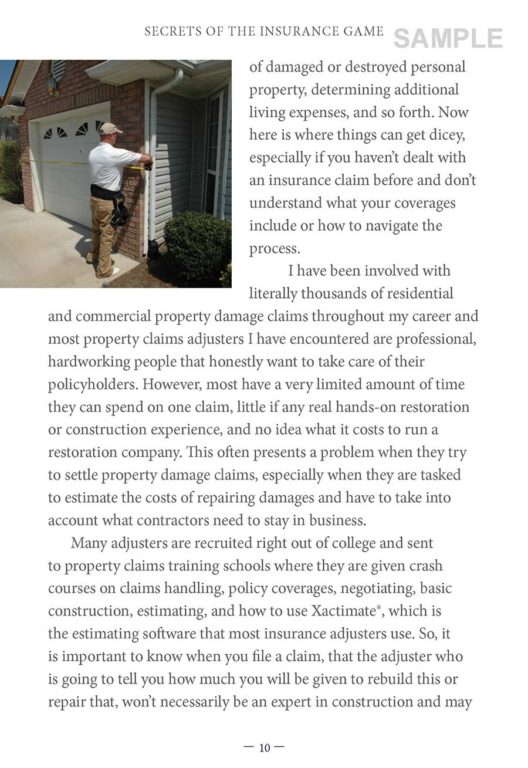 Secrets of the Insurance Game: Sample Pages - The Red Guide to Recovery