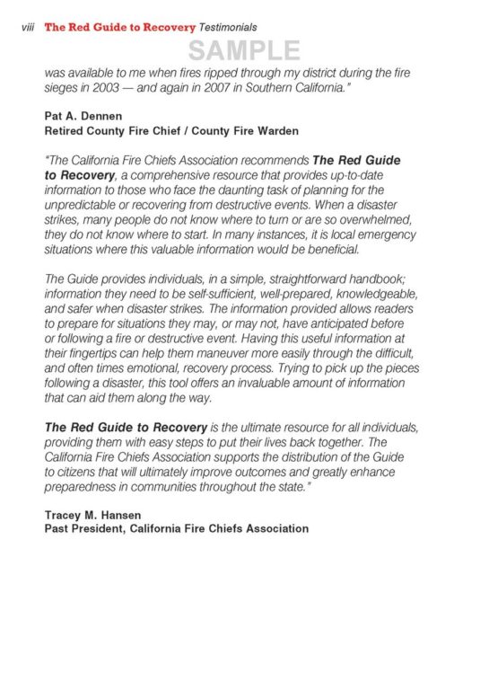 The Red Guide to Recovery: Sample Pages - The Red Guide to Recovery