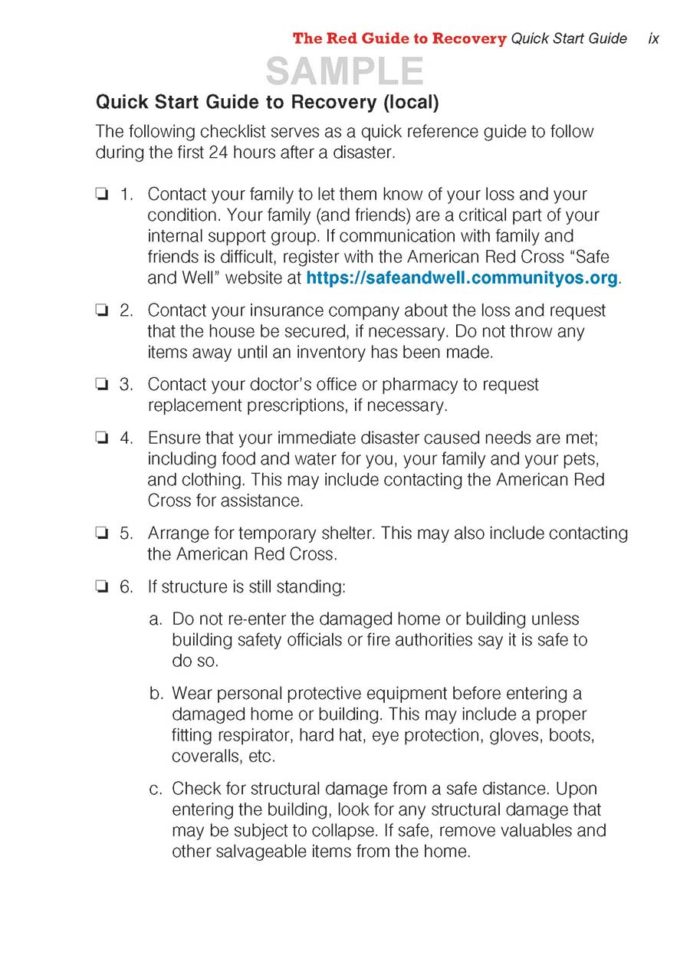 The Red Guide to Recovery: Sample Pages - The Red Guide to Recovery