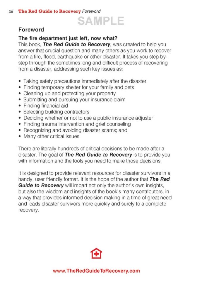 The Red Guide to Recovery: Sample Pages - The Red Guide to Recovery